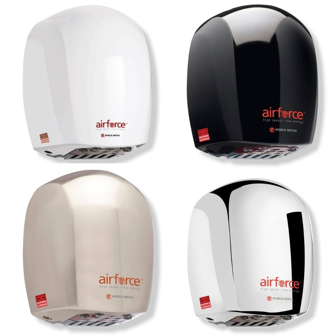 Warner Howard Airforce Hand Dryer White, Black, Satin or Chrome – Hand ...